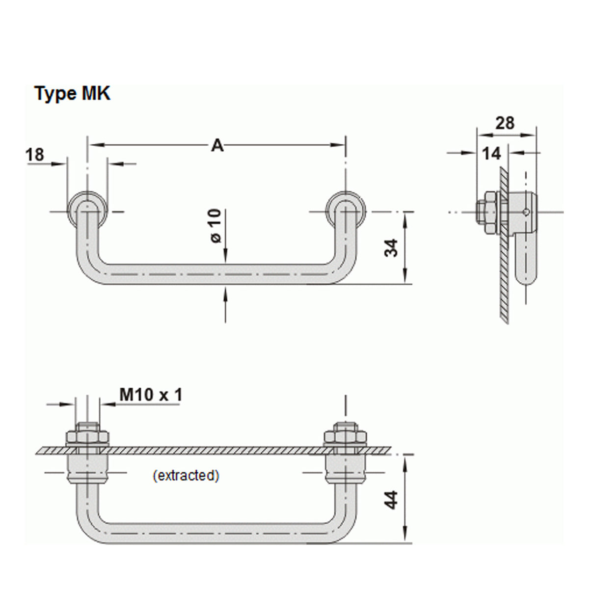 Folding Handles Steel - MK – ECH SOLUTIONS LTD